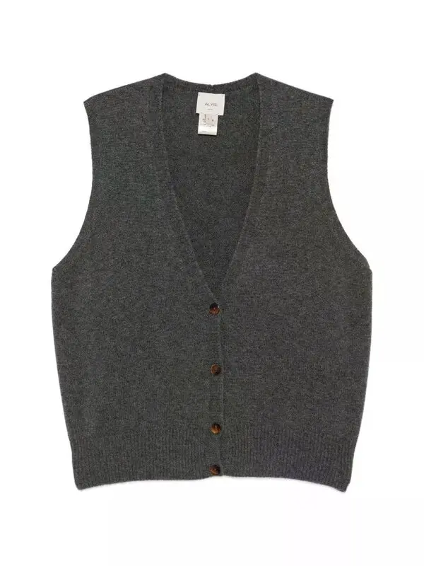 ALYSI V-neck Sleeveless Cardigan