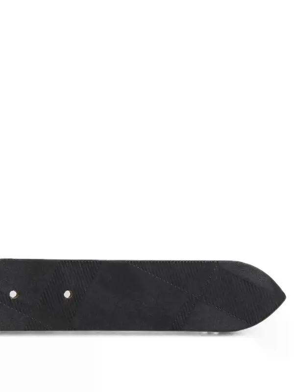Barbour Irvine Tartan-embossed Leather Belt