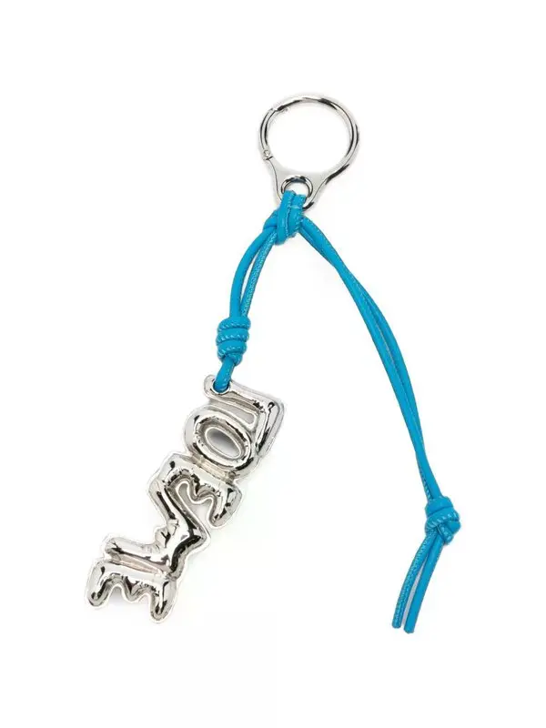 Loewe Logo-charm Knotted-strap Keyring - Silver