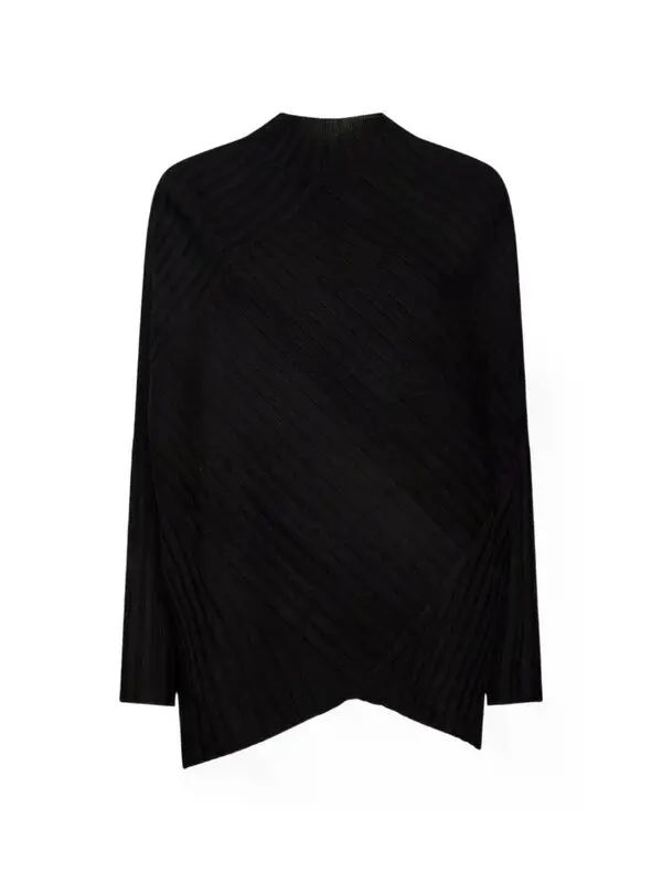 ELENA MIRÒ Ribbed-knit Asymmetric-hem Sweater