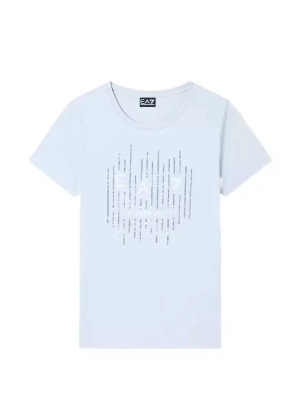 EA7 Logo-print Sequin-embellished T-shirt