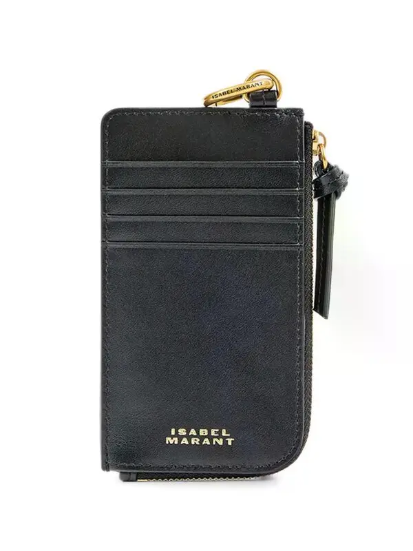 Isabel Marant Étoile Oskan Leather Cardholder - Black