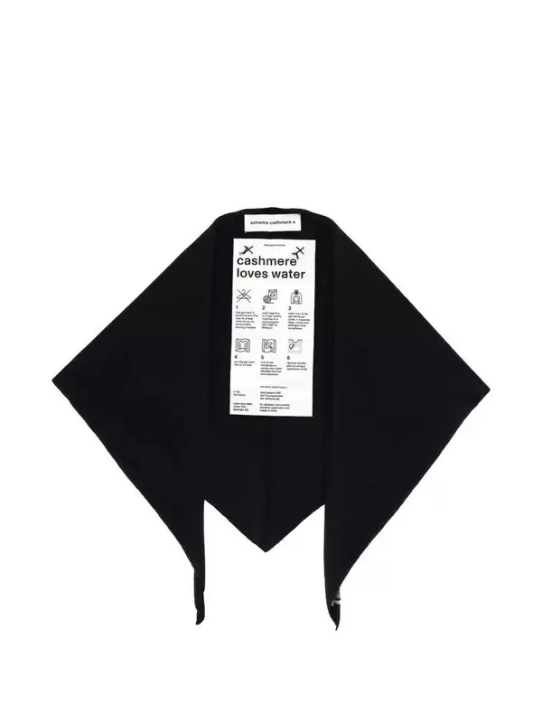 Extreme Cashmere Triangular Cashmere-blend Scarf - Black