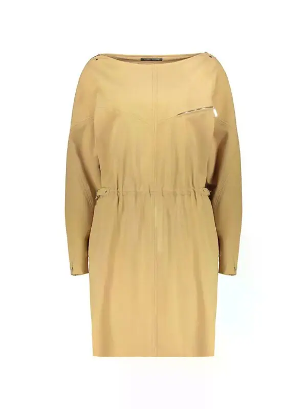 Alberta Ferretti Belted Long-sleeve Mini Dress