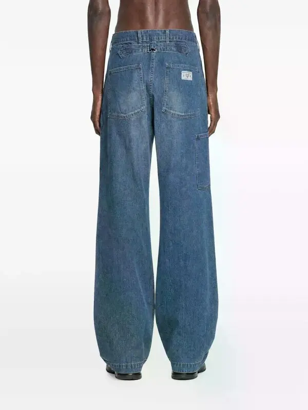 HUMAN MADE Logo-print Cotton Baggy Jeans