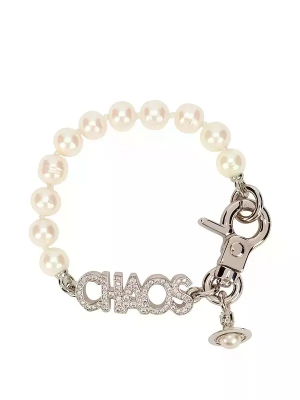 VIVIENNE WESTWOOD Orb-pendant Faux-pearl Bracelets - Silver