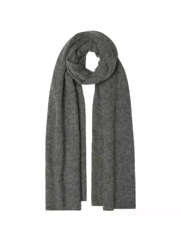 Fabiana Filippi Sequin-embellished Knitted Scarf - Grey