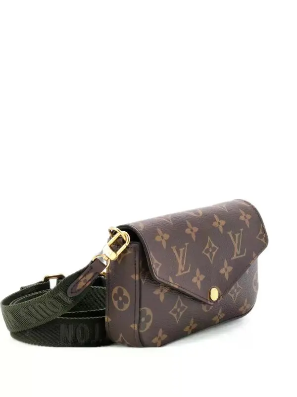 LOUIS VUITTON Felicie Strap & Go Handbag Monogram Canvas Crossbody Bag - Brown