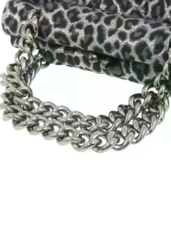 CHRISTIAN LOUBOUTIN 2010-2026 Canvas Leopard Print High Heels Shoulder Bag