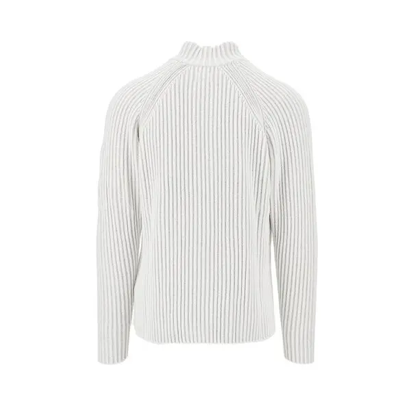 C.P. COMPANY Cardigan Full-zip In Mito Lana A Cote - White