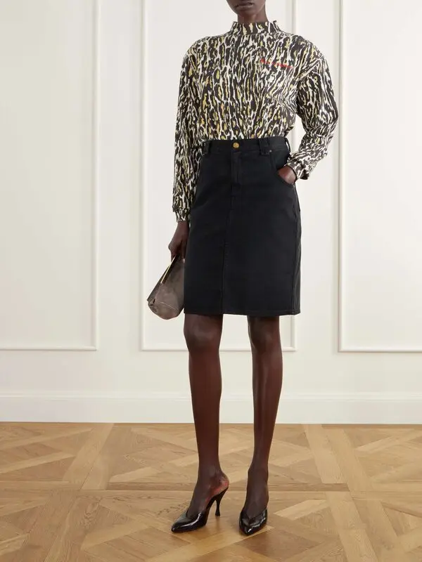 WILLY CHAVARRIA Cheetah Logo-embroidered Print Cotton-jersey Bodysuit