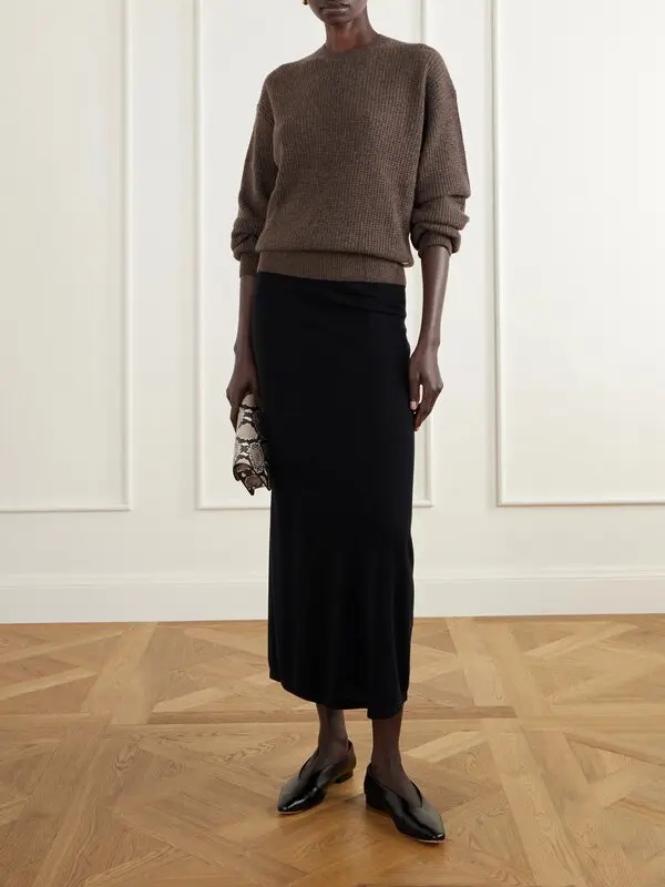 Eterne Brock Waffle-knit Cashmere Sweater
