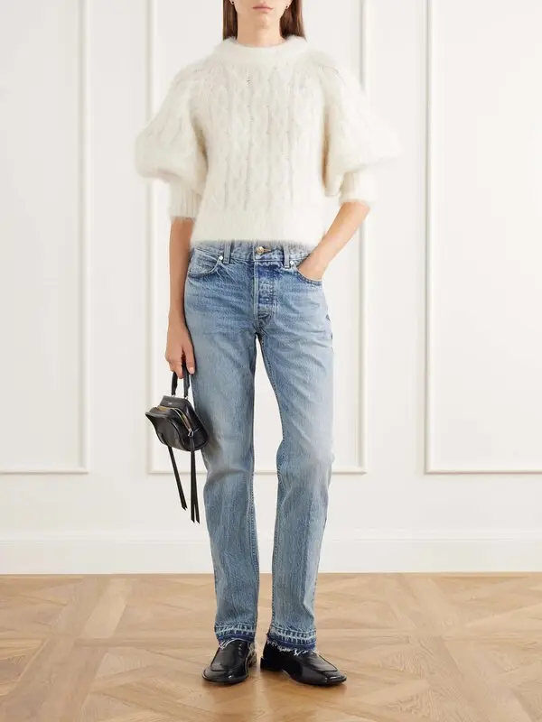 RÙADH The Chalmers Brushed Cable-knit Mohair-blend Sweater