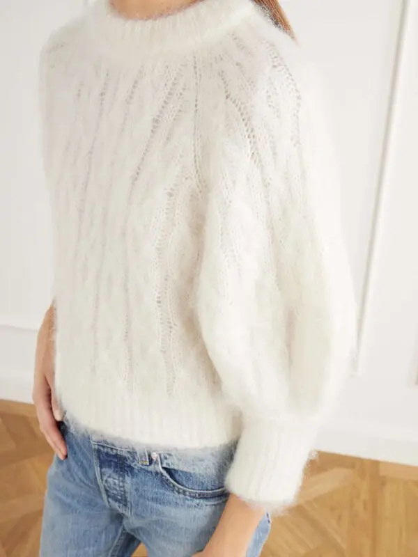 RÙADH The Chalmers Brushed Cable-knit Mohair-blend Sweater
