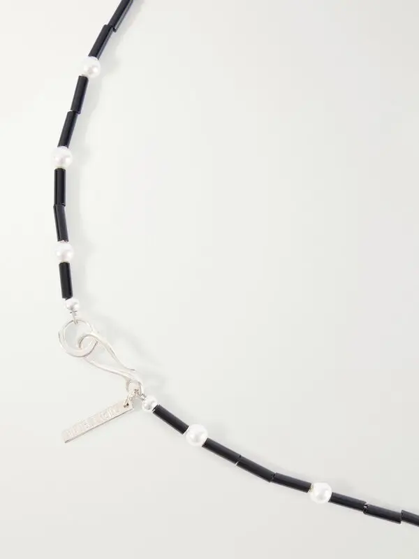 SOPHIE BUHAI Night Sky Sterling Pearl And Onyx Beaded Necklace
