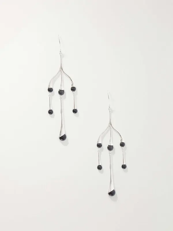 SOPHIE BUHAI Petite Chandelier Sterling And Onyx Earrings - Silver