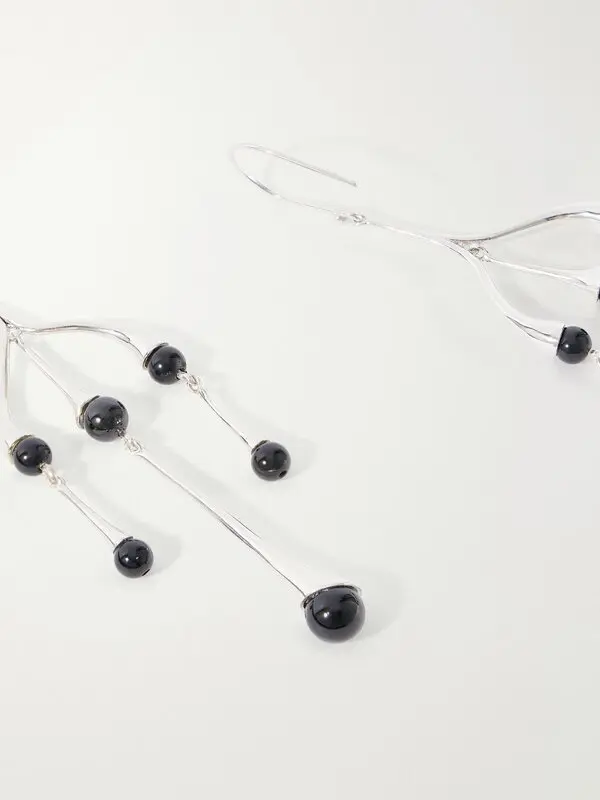 SOPHIE BUHAI Petite Chandelier Sterling And Onyx Earrings