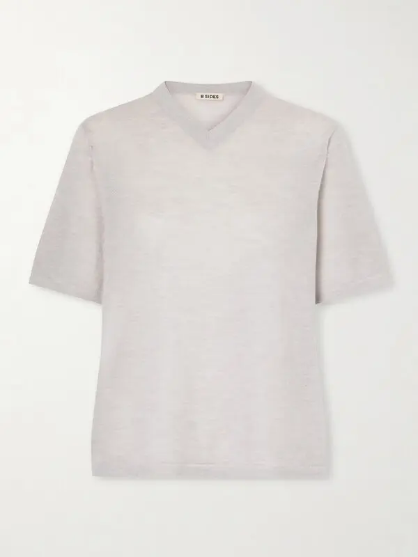B Sides Merino Wool T-shirt - Gray