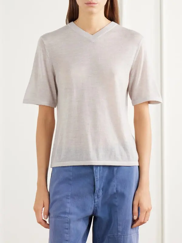 B Sides Merino Wool T-shirt - Gray