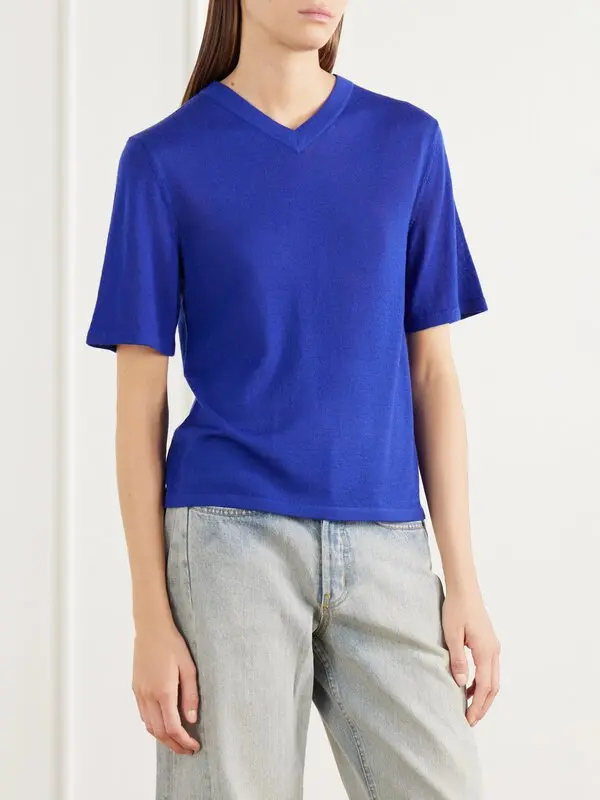 B Sides Merino Wool T-shirt - Blue