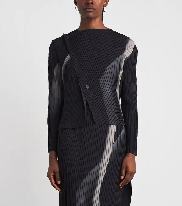 Issey Miyake Hands Of Lover Pleats Cardigan - Black