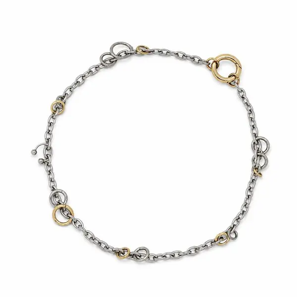 KIREI Silver / Gold Satellite Two-tone Chain Necklace
