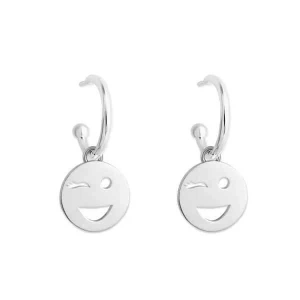 TOOLALLY Mood Hoops Sterling Wink