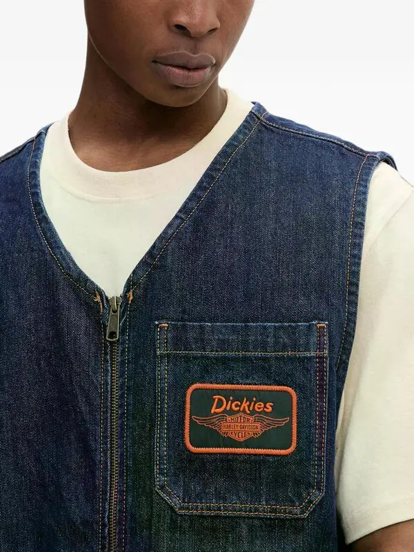 Dickies Logo-patch Zip-up Gilet