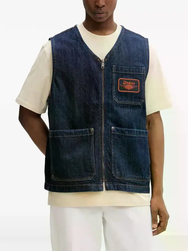 Dickies Logo-patch Zip-up Gilet