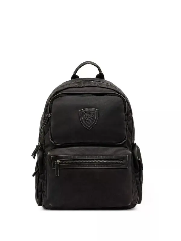 BLAUER. Logo-patch Zip-around Backpack - Black