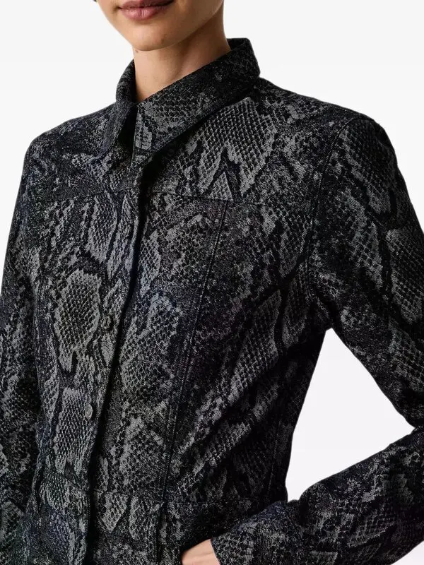 TRUSSARDI Snake-print Ruffled Mini Dress