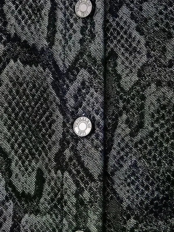 TRUSSARDI Snake-print Ruffled Mini Dress