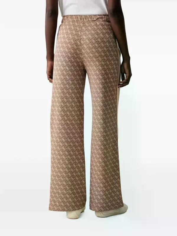 Guess Monogram-print Wide-leg Track Pants