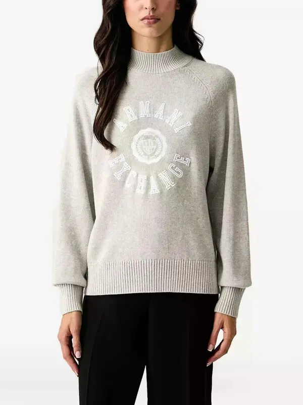 Armani Exchange Logo-embroidered High-neck Sweater