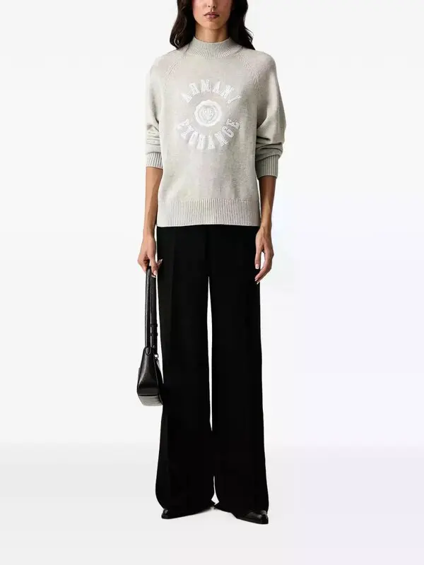 Armani Exchange Logo-embroidered High-neck Sweater