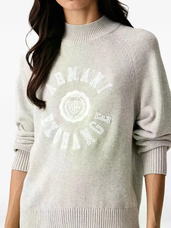 Armani Exchange Logo-embroidered High-neck Sweater