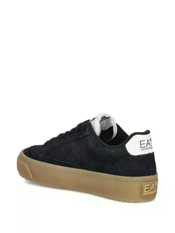 EA7 Logo-detail Leather Sneakers