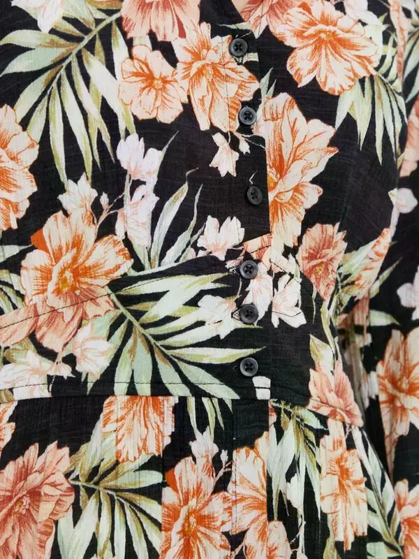 Rip Curl Floral-print Button-up Midi Dress