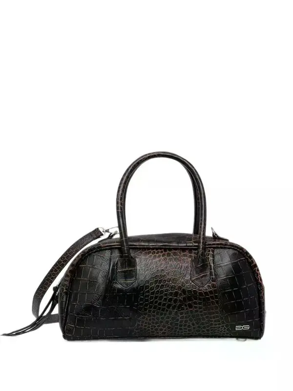 GESTUZ Croc-effect Leather Tote Bag