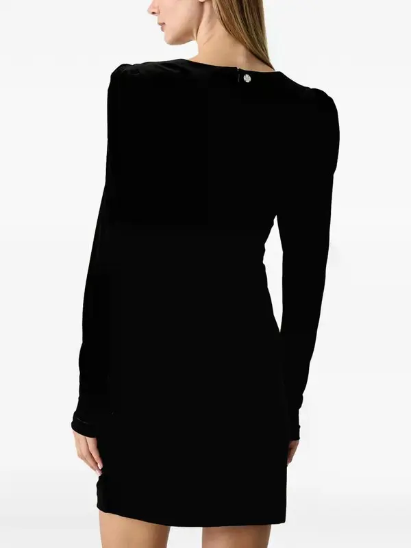 SILVIAN HEACH Puff-sleeve Velvet-finish Mini Dress