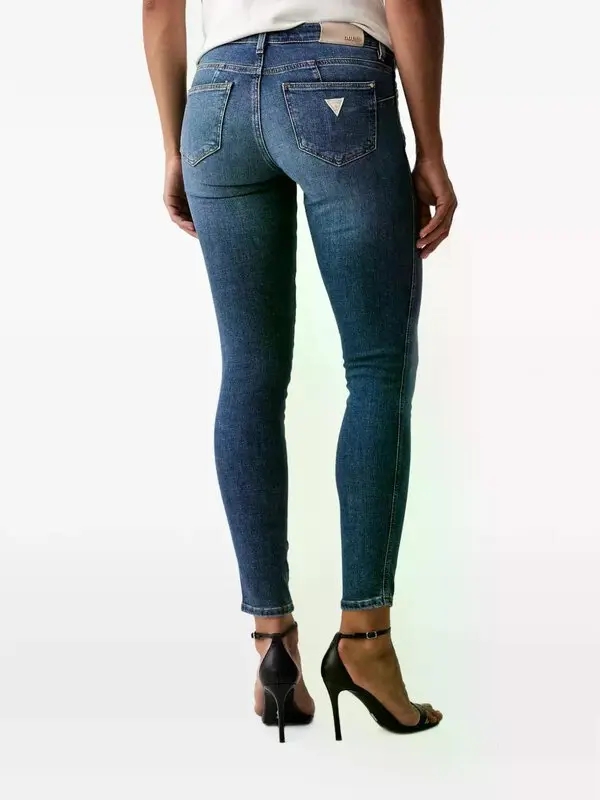 Guess Faded-effect Skinny-cut Jeans