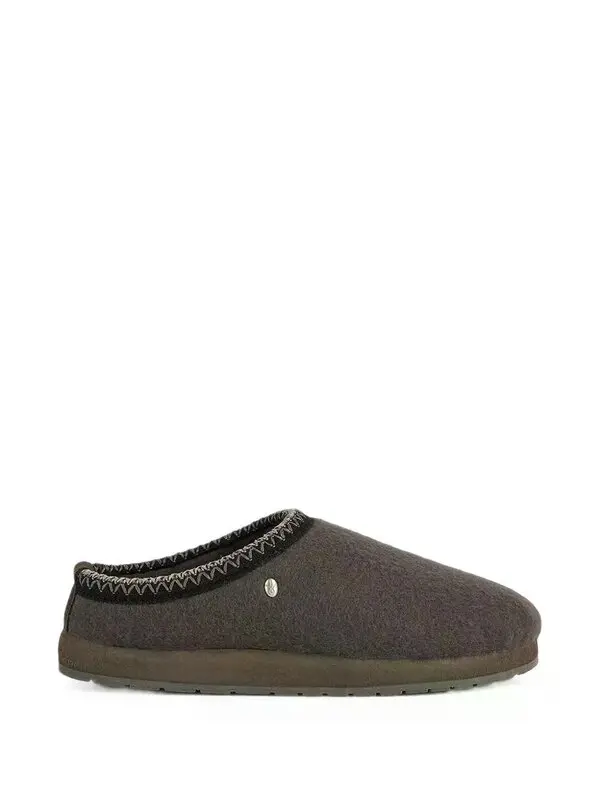 EMU AUSTRALIA Tay Felt Comfort Embroidered-trim Slippers