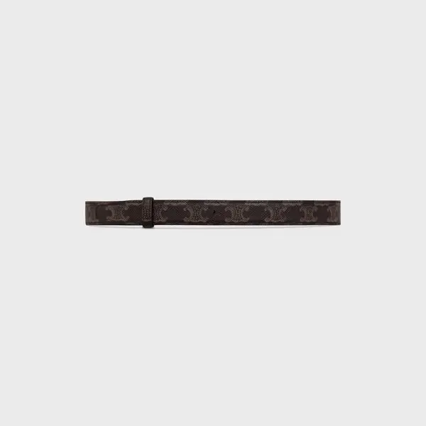 Celine Reversible Strap 25 In Taurillon Leather And Triomphe Canvas
