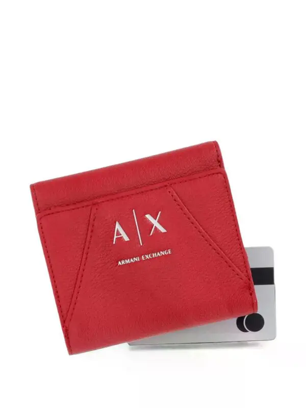 Armani Exchange Logo-plaque Pebbled-texture Wallet