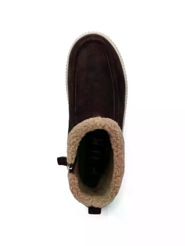 Furla Shearling-trim Suede Boots