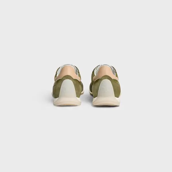 Celine Racer Sneaker In Nylon, Suede Calfskin And Calfskin