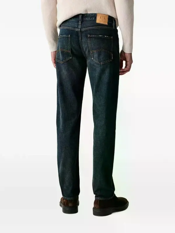 Armani Exchange Faded Whiskered Jeans