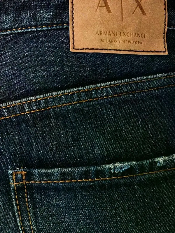 Armani Exchange Faded Whiskered Jeans