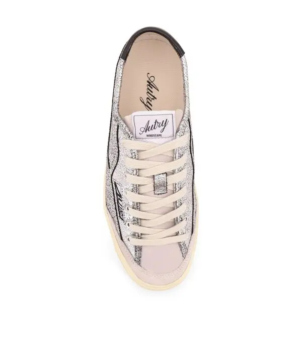 AUTRY Cracked-look Low-top Sneakers