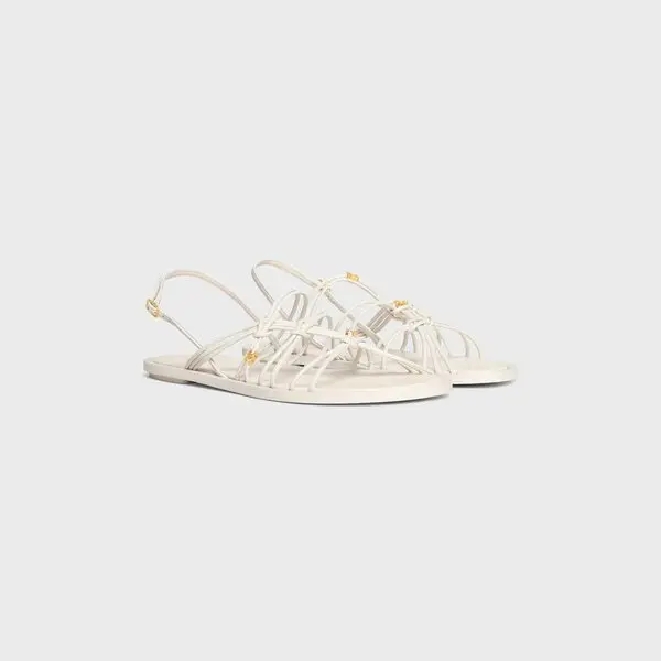 Celine Knots Triomphe Flat Sandal In Goatskin